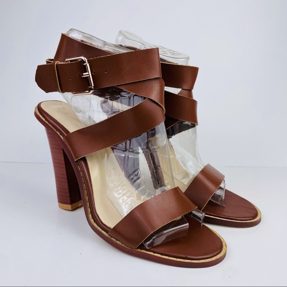 Shoes | Womens Cross Strappy Buckle High Heels Open Toes Slingbacks ...